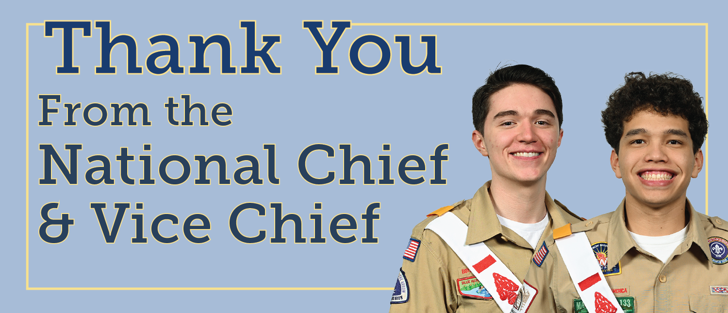 Thank You From the National Chief and National Vice Chief | Order of ...