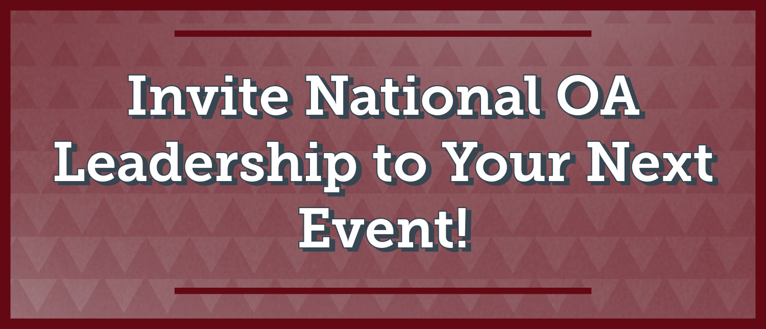 Invite National OA Leadership to Your Next Event | Order of the Arrow ...
